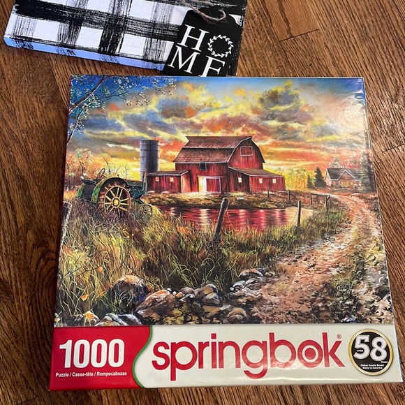 Springbok | Games | Springbok Puzzle Red Barn Farm Scene | Poshmark